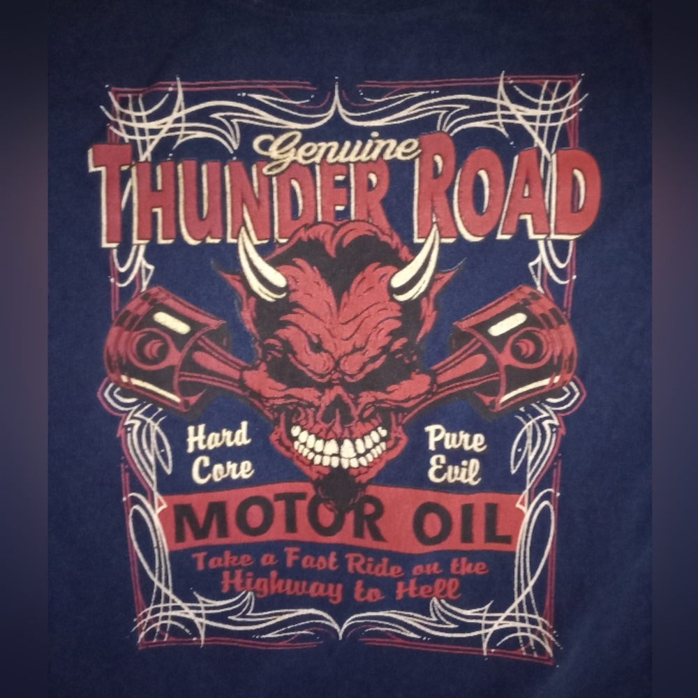 Genuine Thunder Road Motor Oil Devil Skull Pistons Sh… - Gem